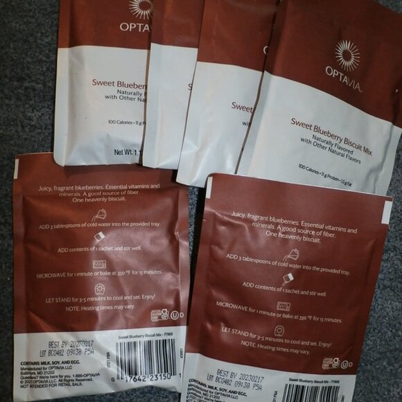 OPTAVIA | Other | 4 Optivia 2 Butterscotch Mix 10 Blueberry Biscuit Mix ...
